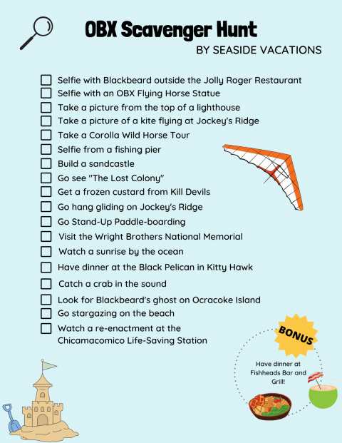 OBX Scavenger Hunt | Outer Banks Travel Blog